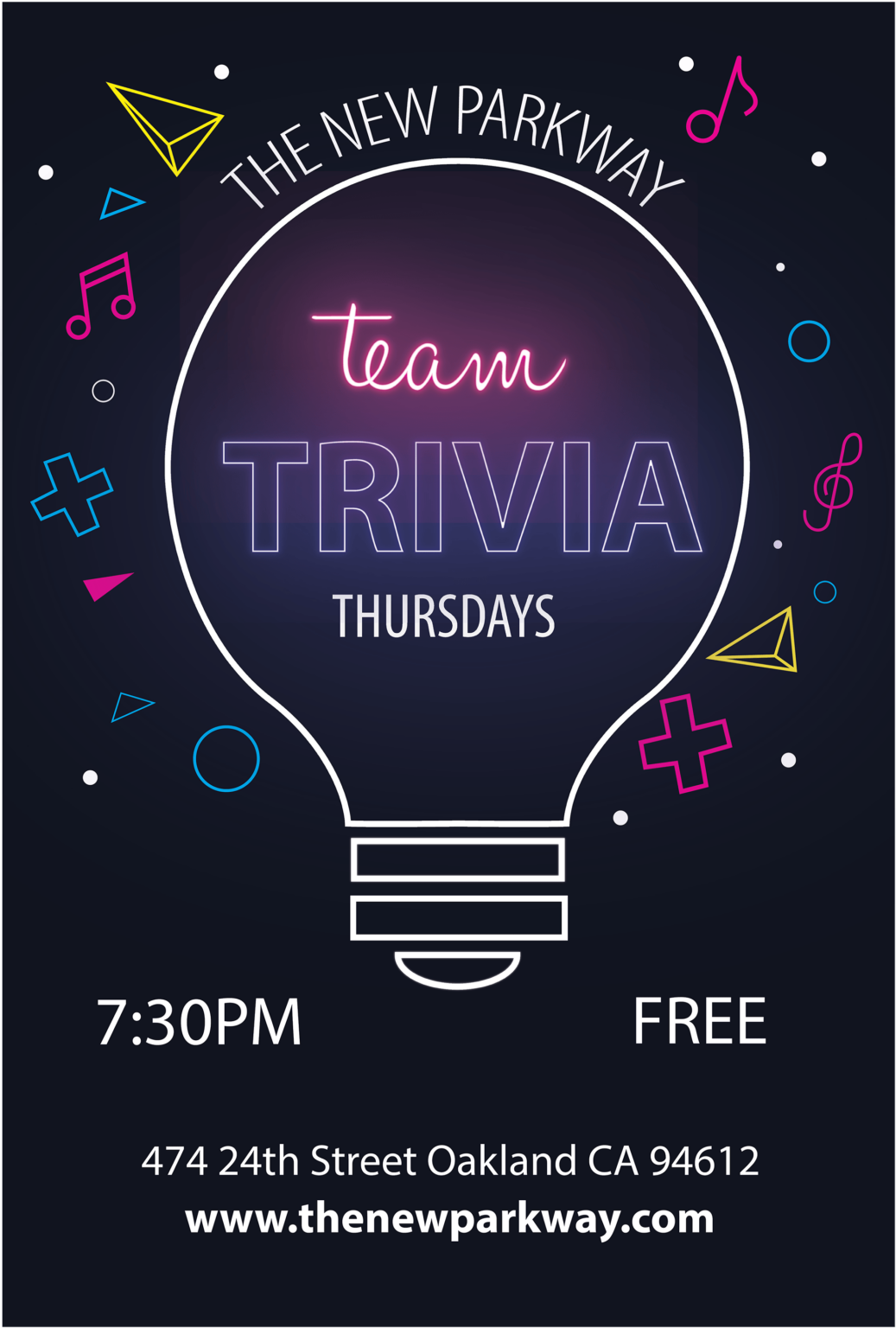TEAM TRIVIA (free on the Mezzanine)